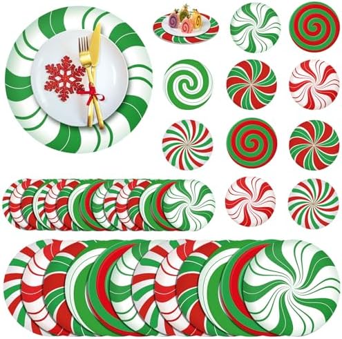 Amazon.com: yaomiao 120 Pcs Christmas Paper Placemats Bulk Disposable ...