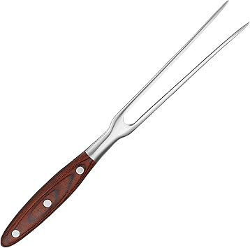 Amazon.com: VOJACO Carving Fork, 12 Inch Long Cooking Fork with Wooden ...