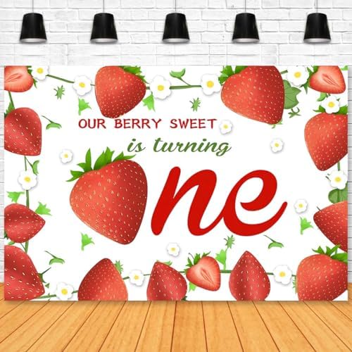 Amazon.com : Our Berry Sweet is Turning One Baby Girls First Birthday ...