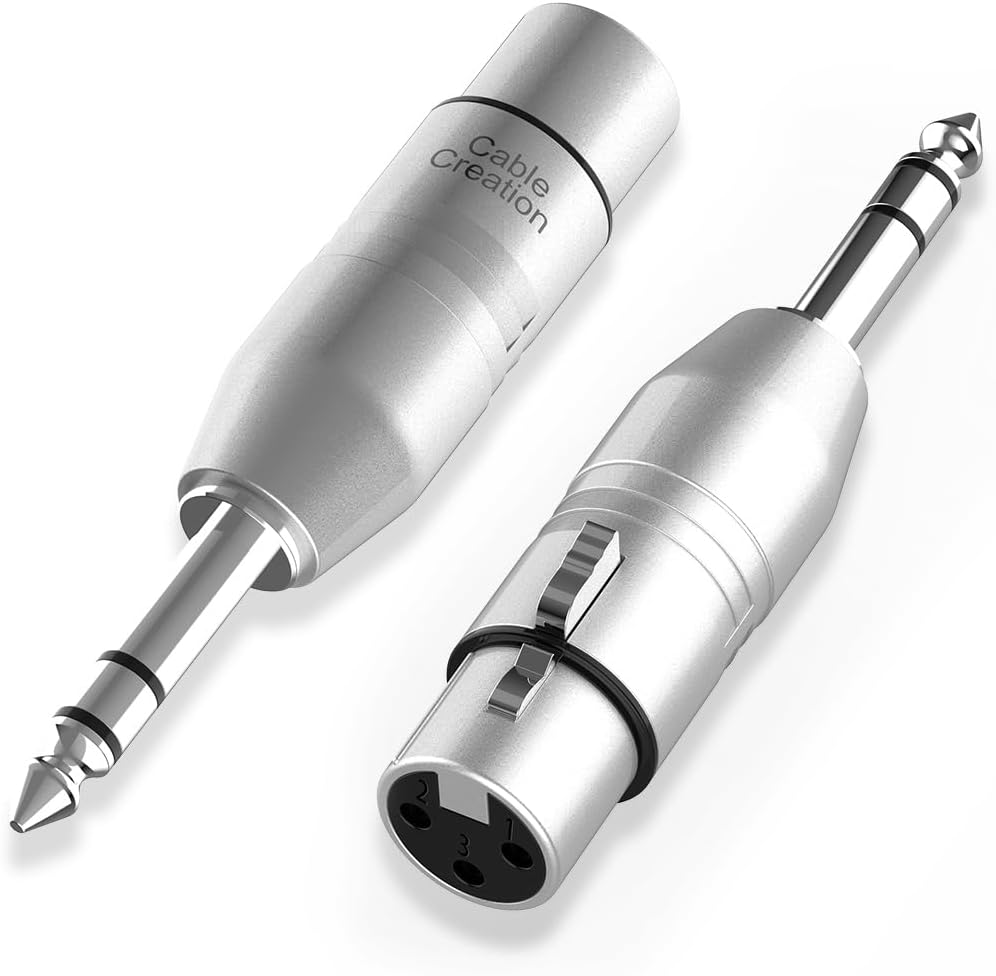 Amazon.com: CableCreation 1/4" TRS to XLR Adapter 2Pcs, Balanced 6.35mm ...