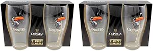 Amazon.com: Guinness Toucan Stout Beer Glass Twin Pack | Certified ...