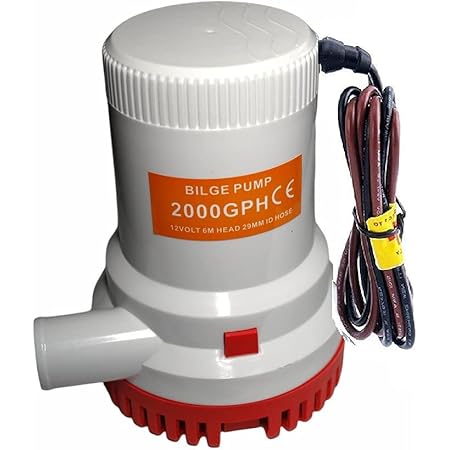 Asian Pumps & Machineries 2000 GPH 12v Submersible Boat Marine Plumbing ...