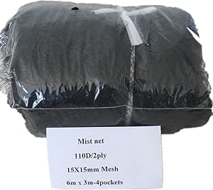 Amazon.com : Deep Pockets Nylon 110/2D Wind System 15mm Mesh Size Bird Mist Net Bird Capture Net ...