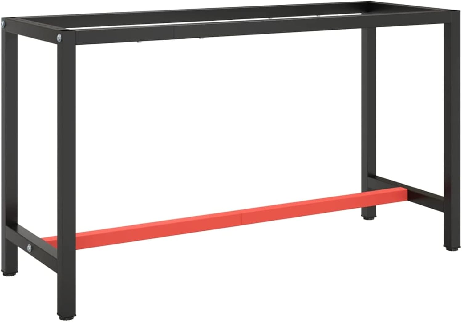 Bopdu Work Bench Frame Matte Black and Matte Red, Metal Workstation ...