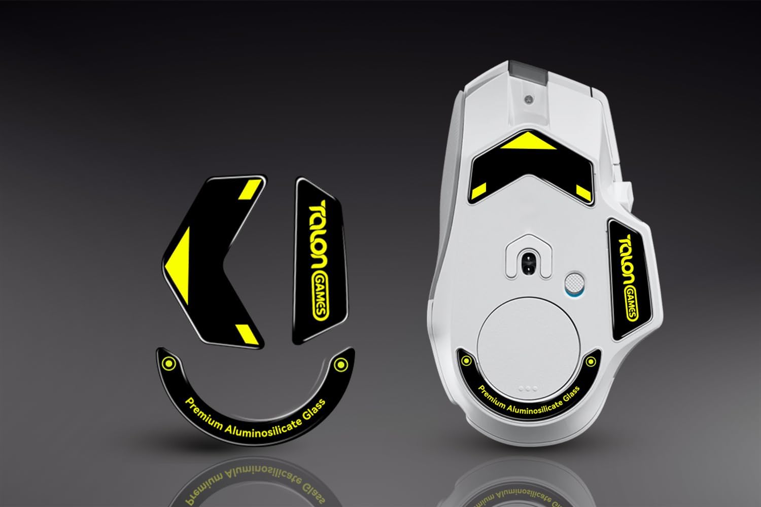 TALONGAMES Curved Edges Ultra Strong Glass Mouse Skates Feet ...