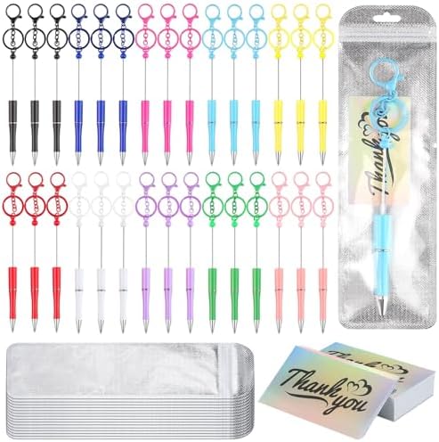 Amazon.com : 90Pcs Appreciation Gift Bulk Beadable Keychains Bars with ...