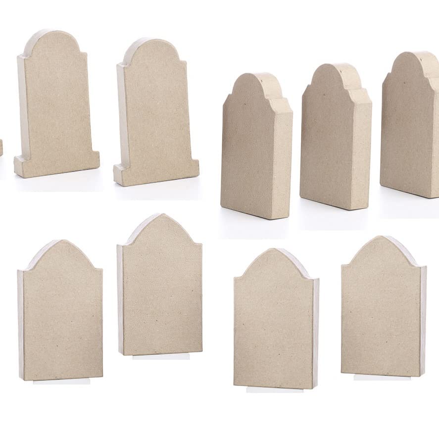 Paper Tombstones 6 Vintage HALLOWEEN Die Cut Paper Decorations LOT