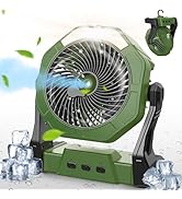 Amazon.com: Ausic 10W Solar Fan with Mister, Misting Camping Fan with ...