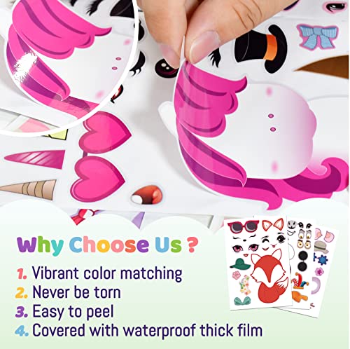 Sinceroduct 100 Sheets Make a Face Stickers for Kids, Make Your Own ...