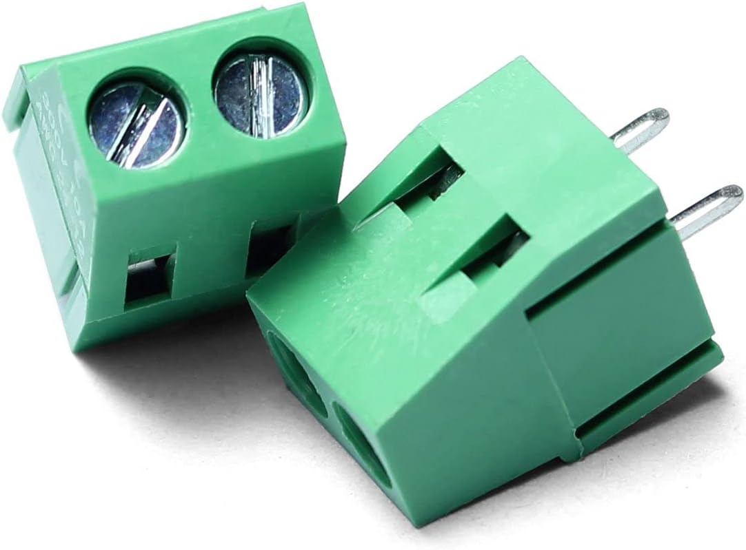 50 PCS PCB Screw Terminal Block Universal 2-Pin 2.54mm Pitch PCB Mount ...