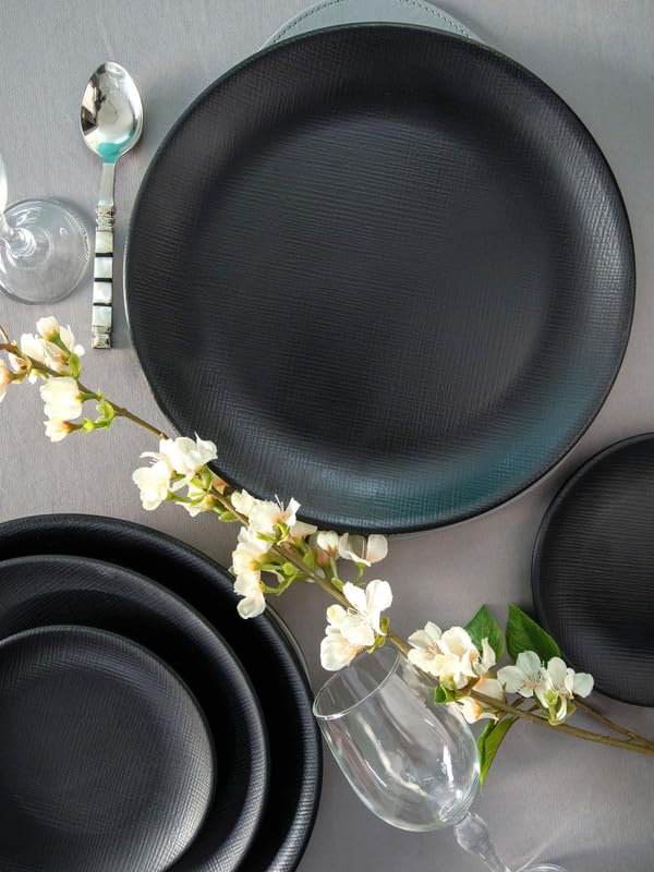 Buy Servewell Buffet Plate Set 6 pc Woven 31.75 cm - Black Online at ...