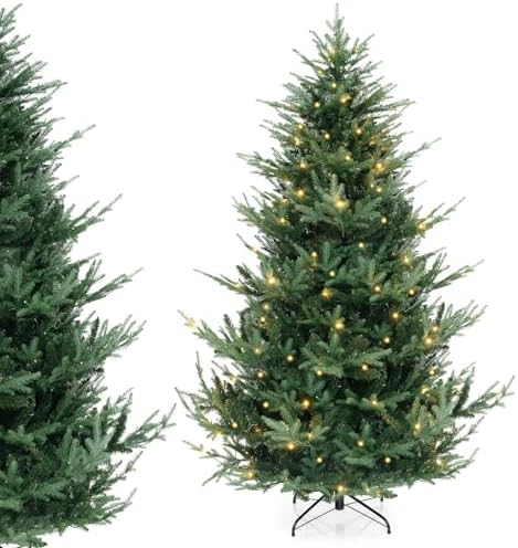 Amazon.com: Goplus 5FT Pre-Lit Artificial Christmas Tree, Hinged Spruce ...