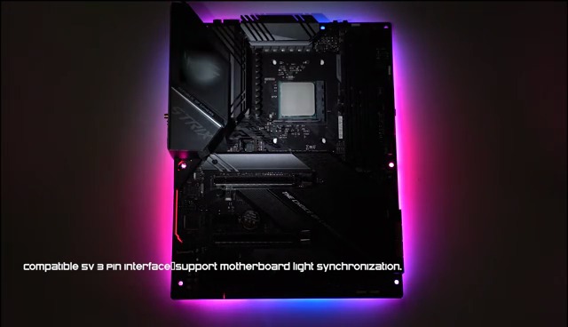 Watch Computer ATX motherboard ARGB luminous decorative backplane on ...