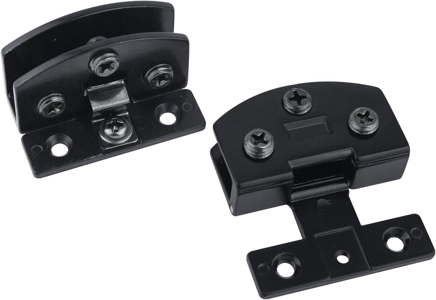Antrader 2 Pcs Glass Cabinet Door Hinges Wine Cabinet Clamp Display ...
