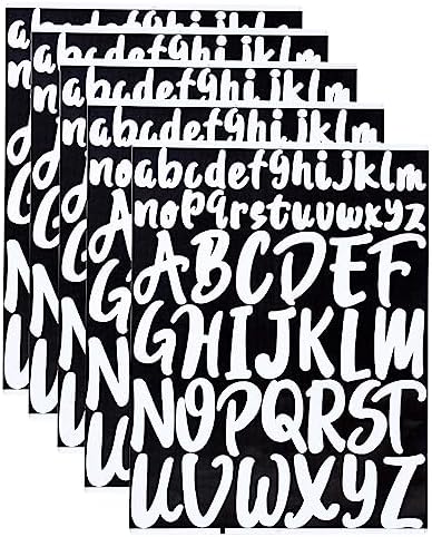 5 Sheet Capital Letter Stickers 1 Inch 2 Inch Vinyl Alphabet Stickers ...