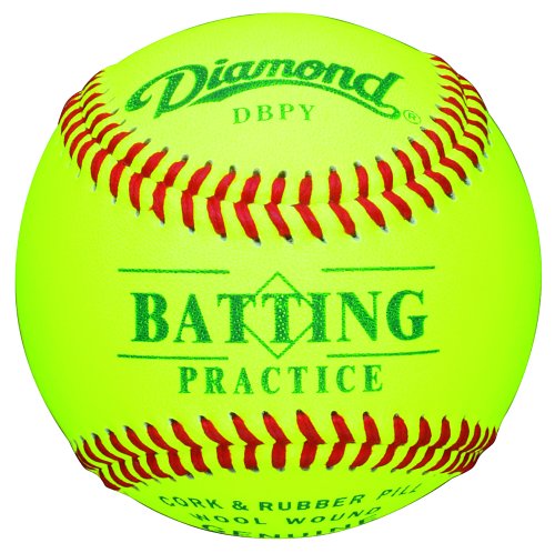 Diamond DBPY Batting Practice Baseballs (12 pack, Optic Yellow ...