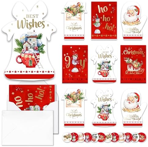 Amazon.com : Alupssuc Boxed Christmas Postcards Set with Envelopes ...