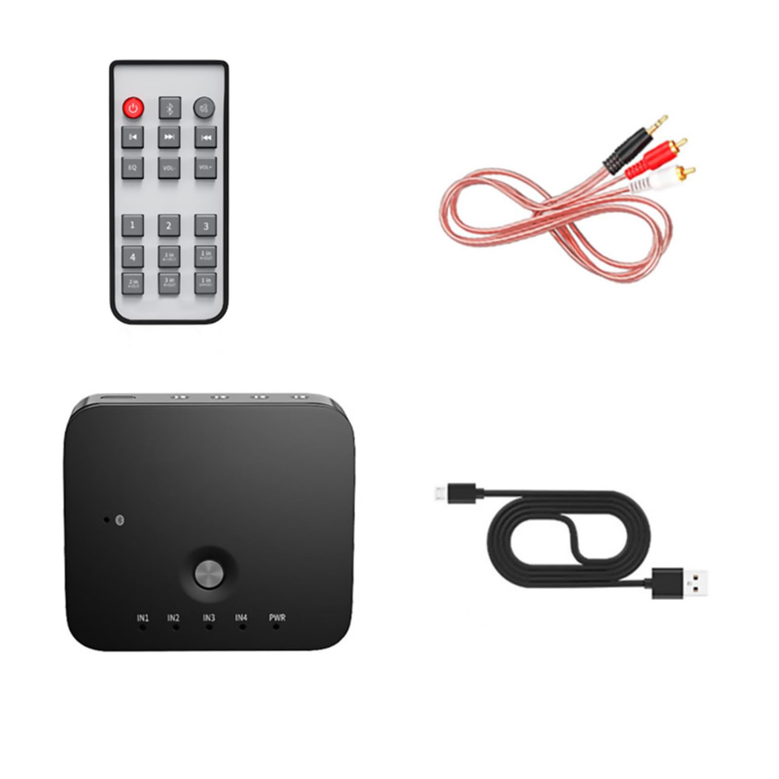 Amazon.com: 3.5mm Bluetooth Audio Switcher Box, 4 Way Stereo Audio ...