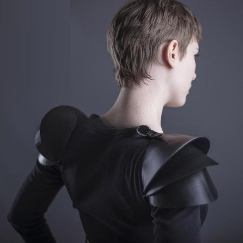 IBLUELOVER Gothic Shoulder Armor Viking Shoulder Guard PU Leather ...