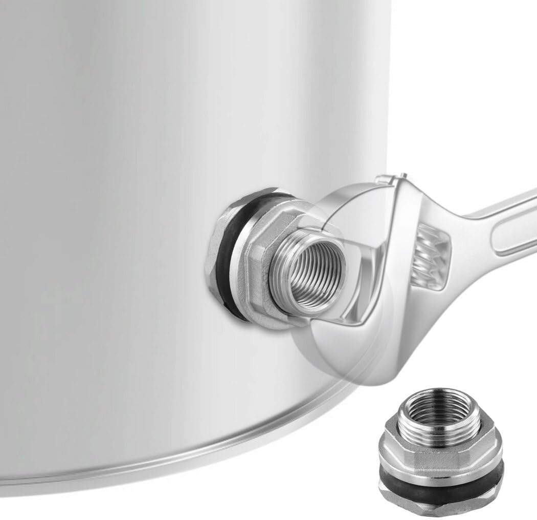 Amazon.com: Homaisson 2-Pack Bulkhead Fittings, Bulkhead Water Tank ...