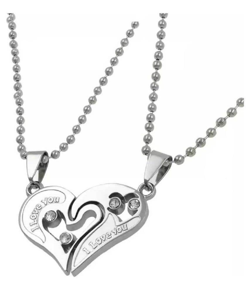 Buy MEENAZ Chain Pendant for Girls girlfriend boyfriend bf gf wife ...