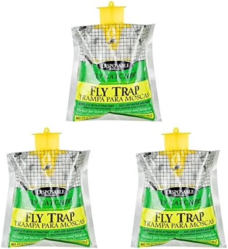 3 Packs Disposable Fly Insects Trap Bags, Outdoor Hanging Fly Catcher ...