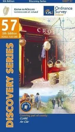 County Clare Map | Ordnance Survey Ireland | OSI Discovery Series 57 ...