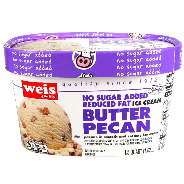 Amazon.com: Weis Quality, Ice Cream No Sugar Added Butter Pecan, 48 Fl ...