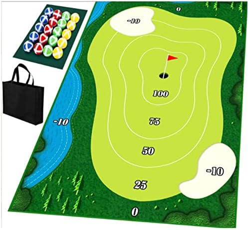 Portable Indoor/Outdoor Golf Game Set with Chipping Golf Play Mat ...