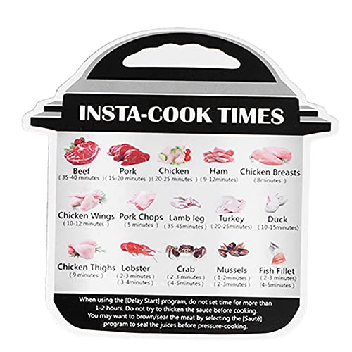 3 Pcs Magnetic Cheat Sheet, Pressure Cooker Cooking Time Sheet Kitchen ...