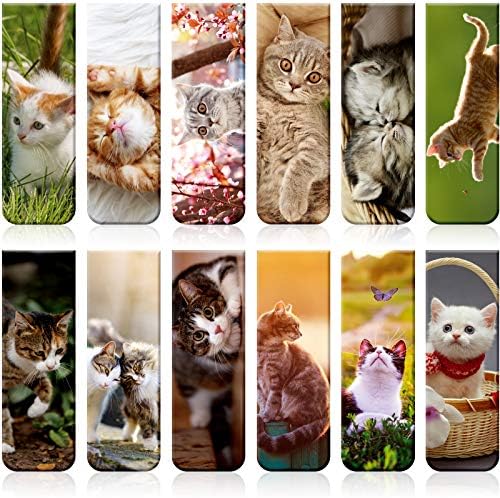 Amazon.com: 30 Pieces Magnetic Bookmarks for Book Lovers, Cat Cute ...