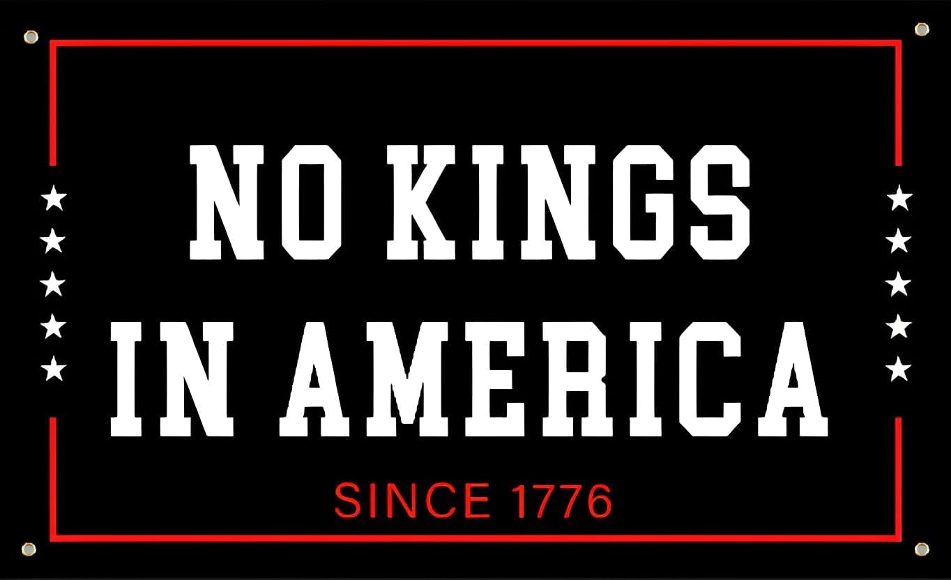 Amazon.com : Vrogadso Anti Trump Flag No Kings in America Flag, 3x5 ...