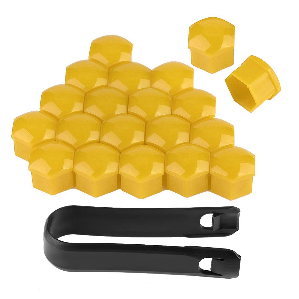 Amazon.com: for Yellow Lug Cover 19mm 20pcs 19mm Car Wheel Nut Caps ...