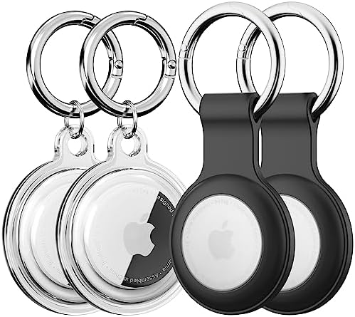 Amazon.com: Airtag Holder Keychain 4 Pack,Waterproof Case for Apple ...