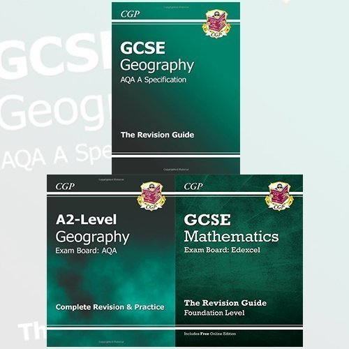 GCSE Geography and Maths Edexcel Revision Guide 3 Books Bundle ...