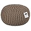 EHC 100 Percent Cotton Round Handmade Double Knitted Foot Stool with ...