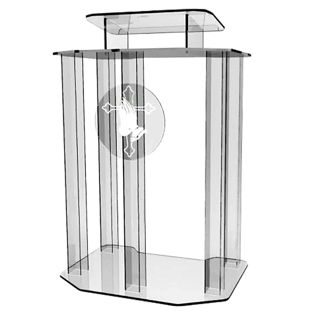 Large Acrylic Podium With Wide Reading Surface Easy Assembly Reception ...