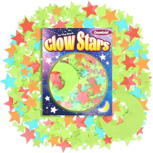 Amazon.com: Glow in The Dark Stars Stickers for Ceiling, Adhesive ...