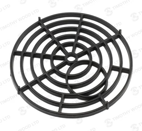 Black Round 7" 175mm Stadium Plastic Drain Grate Gully Grid Cover ...