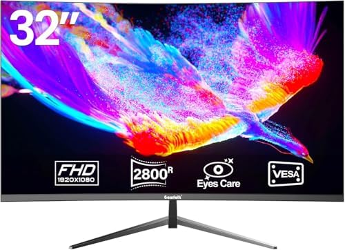Amazon.com: Gawfolk 32 Inch Computer Monitor, Ultra-Thin Zero Frame ...