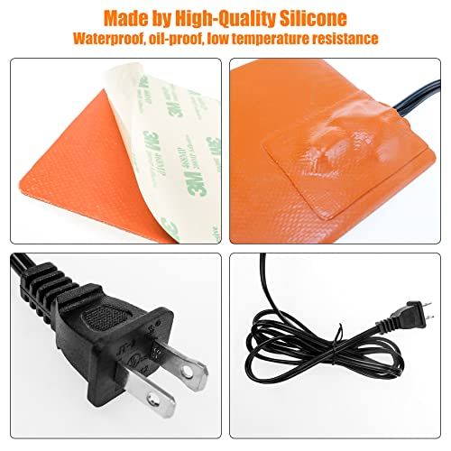 Snapklik.com : Car Engine Heater Pad 4x5 Universal Battery Silicone ...