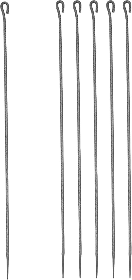 Amazon.com : QWORK Rebar Stakes with Loop 48 Inch 1/2 Inch Diameter, 6 ...