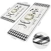 Amazon.com: MAYHMYO Buffalo Plaid Kitchen Mat Set of 2 Farmhouse Black ...