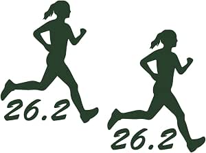 Amazon.com - 2 Pack - Marathon - Girls Run Harder - Girl Power | Decal ...