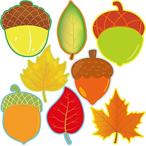 Amazon.com: Lucleag 60PCS Fall Thanksgiving Cutouts for Bulletin Board ...