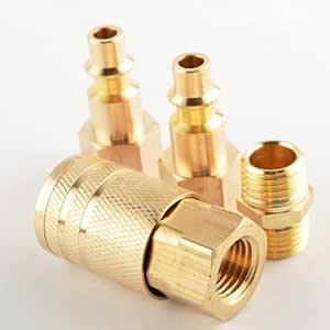 Amazon.com: ARC-POWER for 4 Piece Brass Air Tools Coupler Quick ...