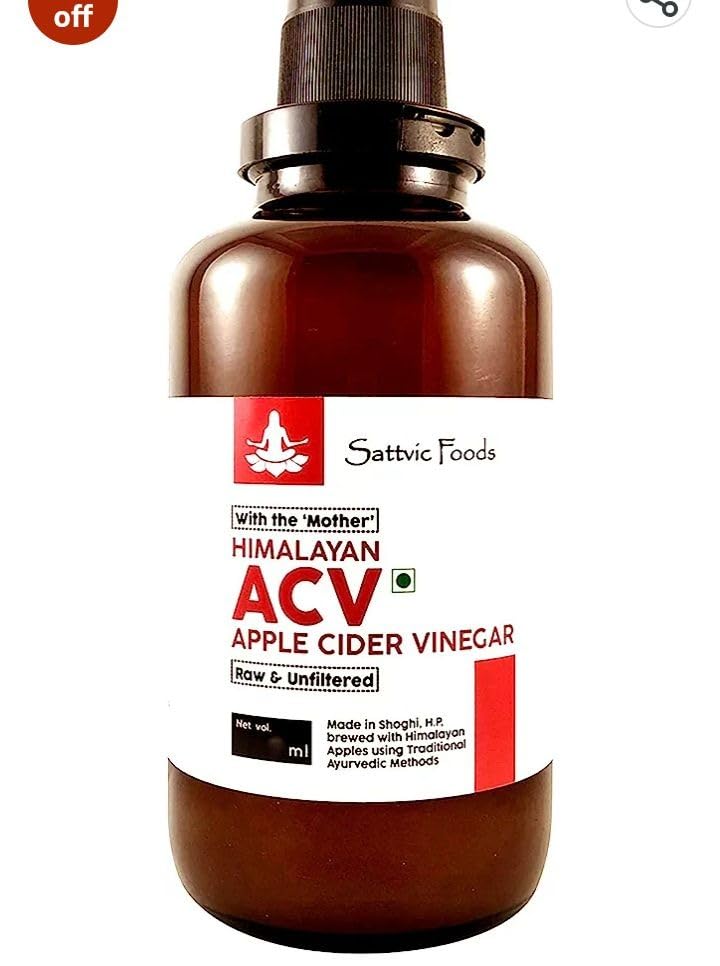Sattvic Foods Apple Cider Vinegar (ACV) 500 ml | Sourced from Himachal ...