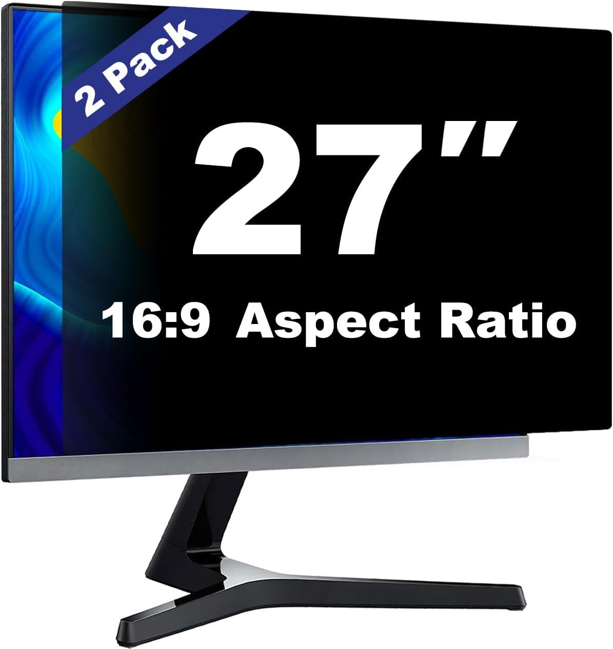 Amazon.com: Pozlle 27 Inch Computer Privacy Screen Shield [2 Pack] for ...