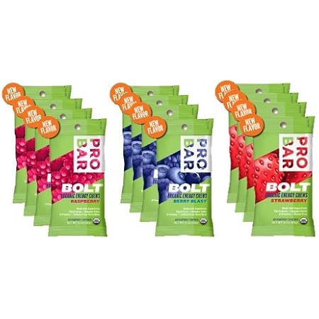Amazon.com: Probar Bolt Organic Energy Chews Bundle Strawberry,berry ...