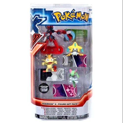 Buy Pokemon X & Y Mega Scizor, Jirachi, Meowth & Kirlia Mini Figure 4 ...